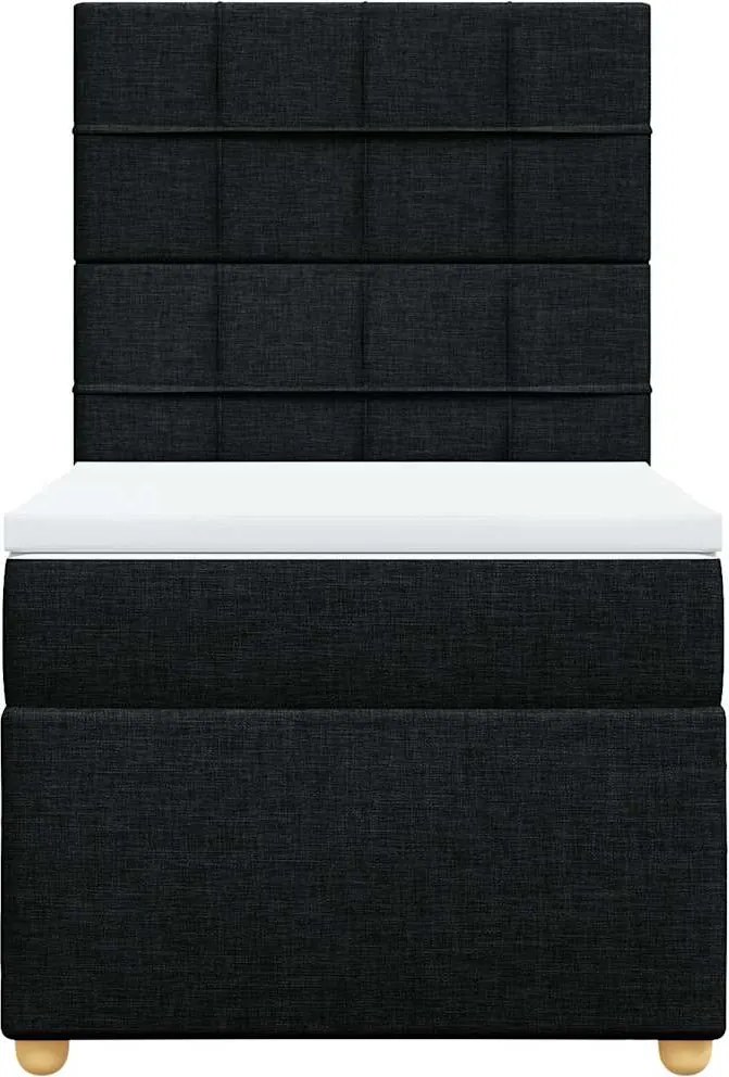 Box spring postel s matrací černá 100 x 200 cm textil 3293493