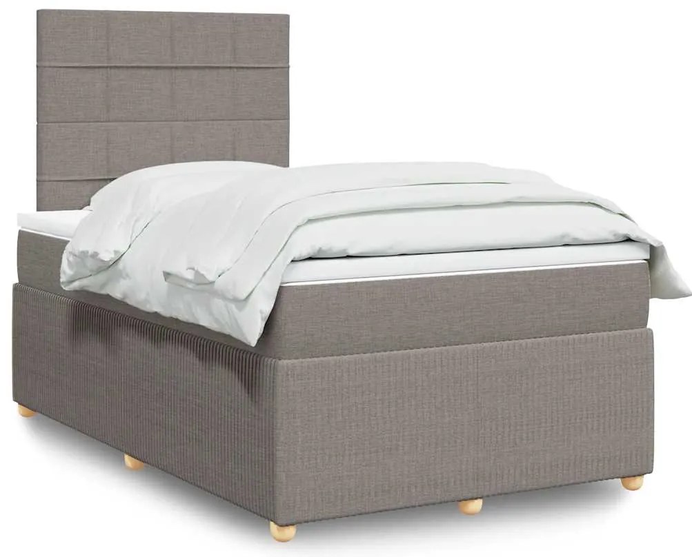 Box spring postel s matrací taupe 120x190 cm textil 3294299