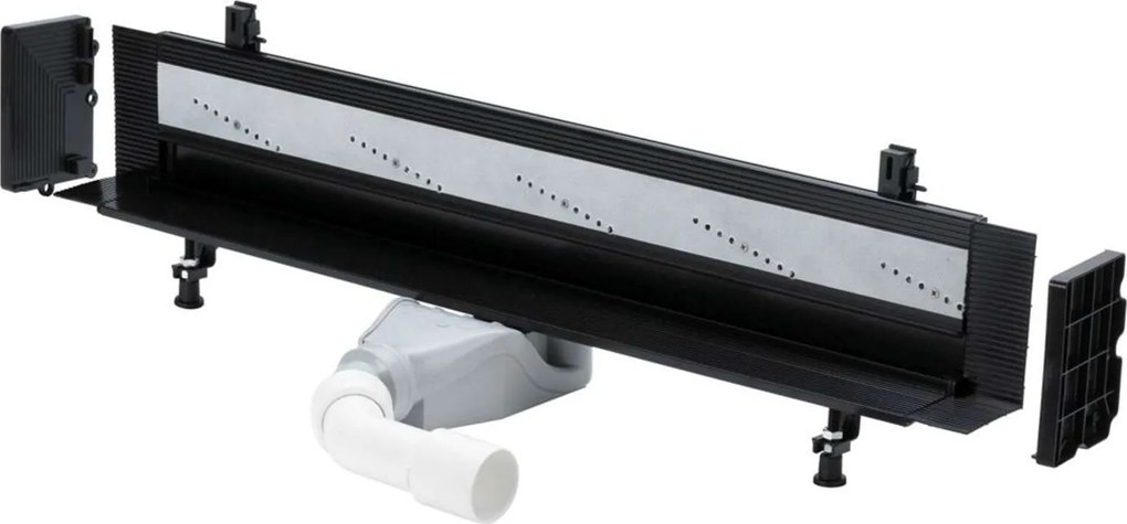Viega - Sprchový žlab 30-120 cm, pro zabudování do stěny, černá 736736ROZ1