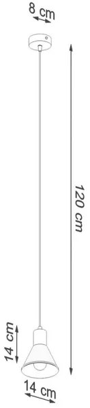 Sollux SL.0985 - Lustr na lanku TALEJA 1xE27/60W/230V černá