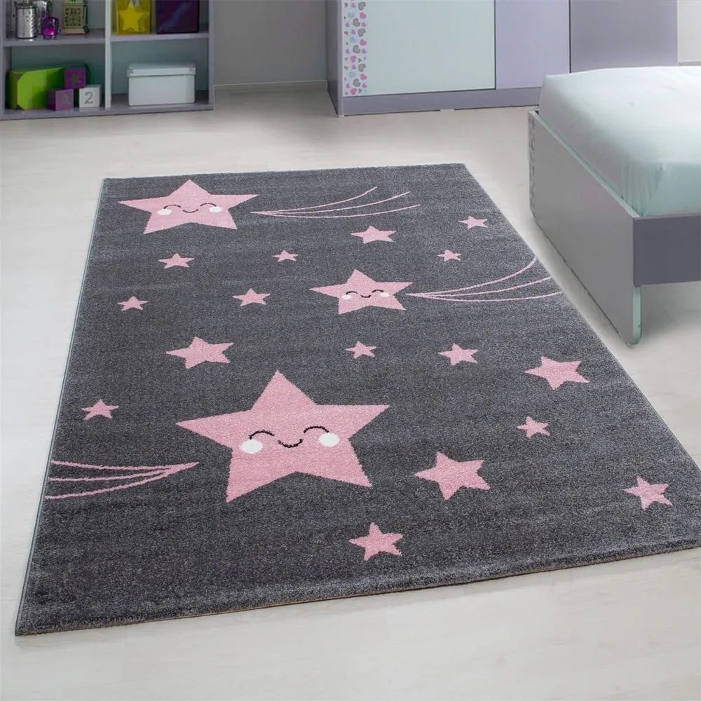 Růžovo-šedý dětský koberec 80x150 cm Kids – Ayyildiz Carpets