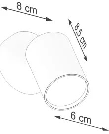 Nástěnné svítidlo SOLLUX LEMMI 1 bílé GU10 1x40W bez žárovky SL.1123