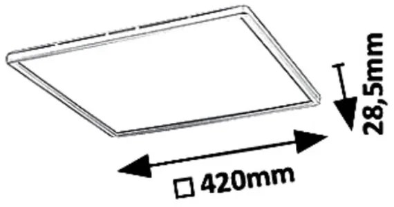 Rabalux 3430 - LED Stmívatelné stropní svítidlo PAVEL LED/22W/230V