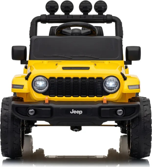 LEAN CARS Akumulátorové vozidlo Jeep Rubicon DK-JWR558 24 V, žluté
