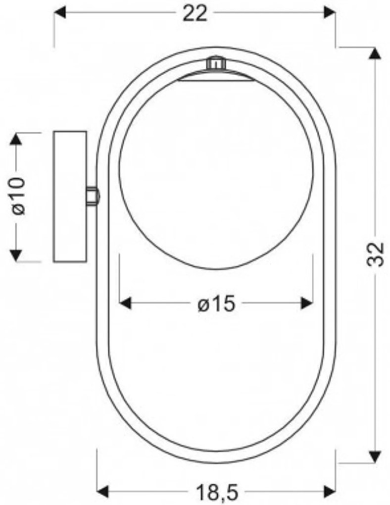Zlaté nástěnné svítidlo Sagre Art Deco