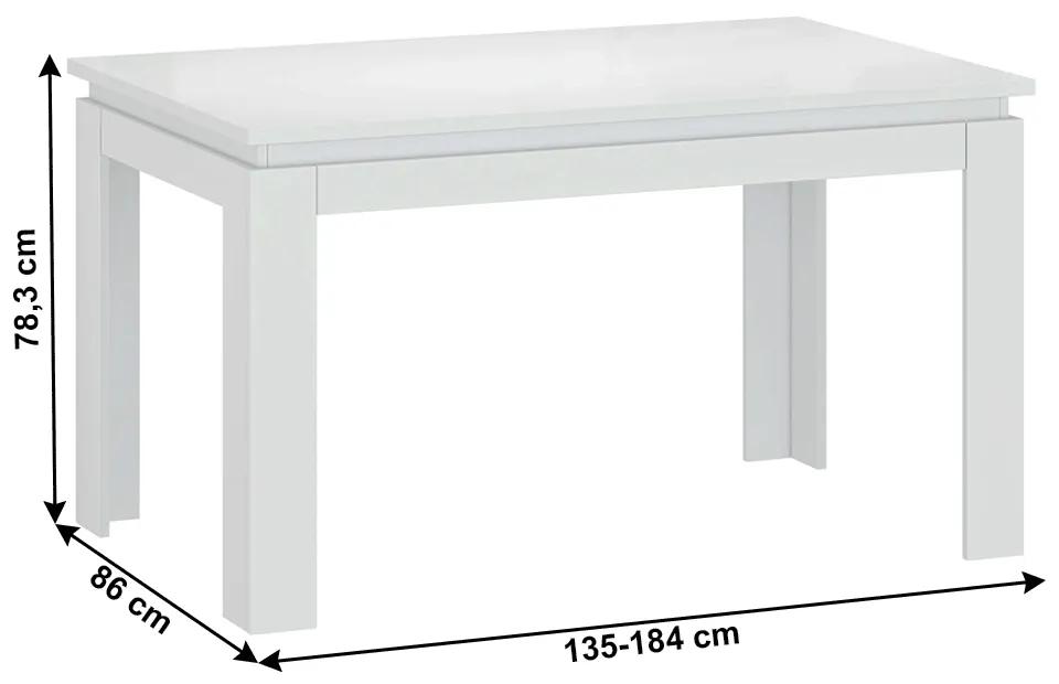 Jídelní stůl Lafer (bílá) (pro 4 až 6 osob). 1034094