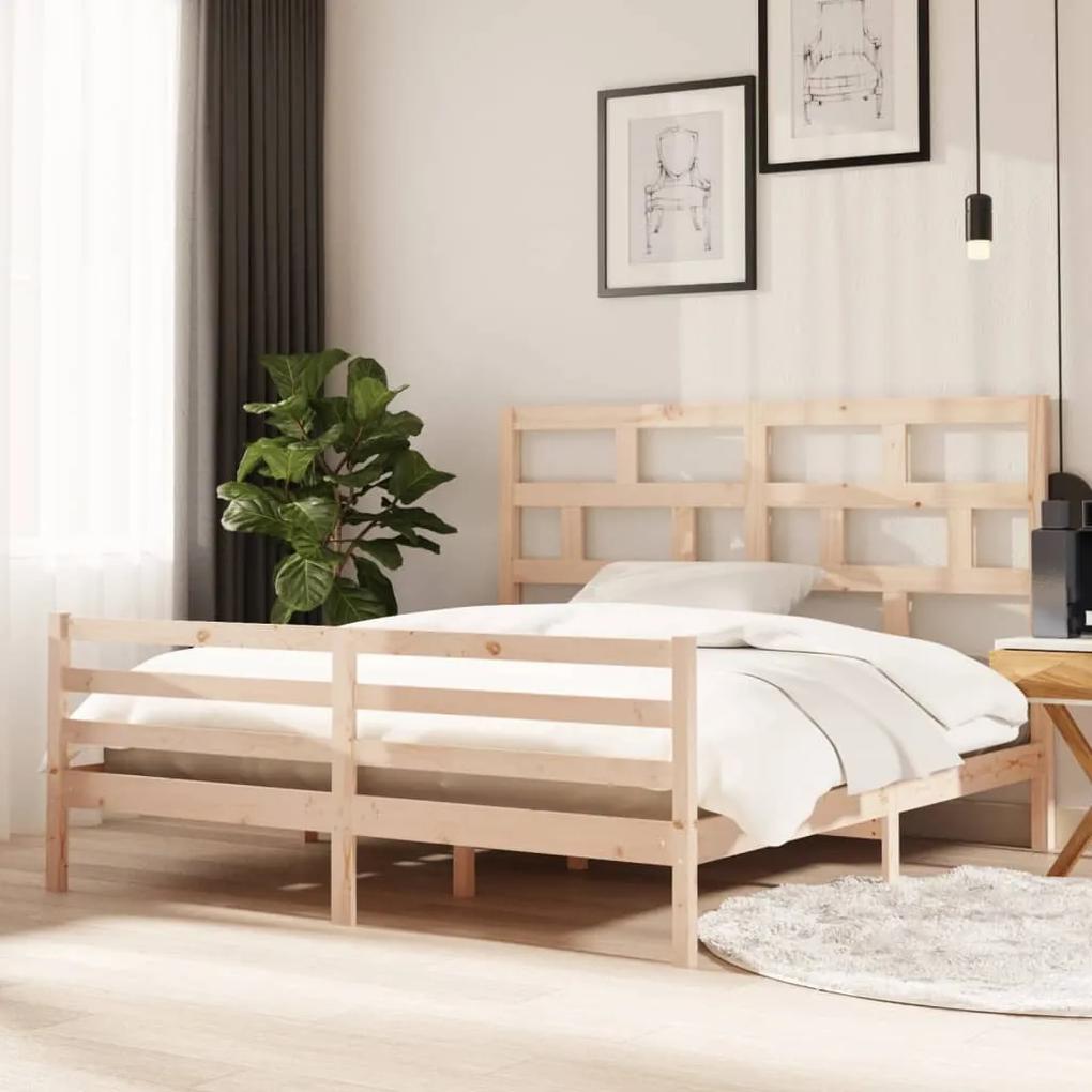 Rám postele masivní dřevo 180 x 200 cm Super King Size,  3101298