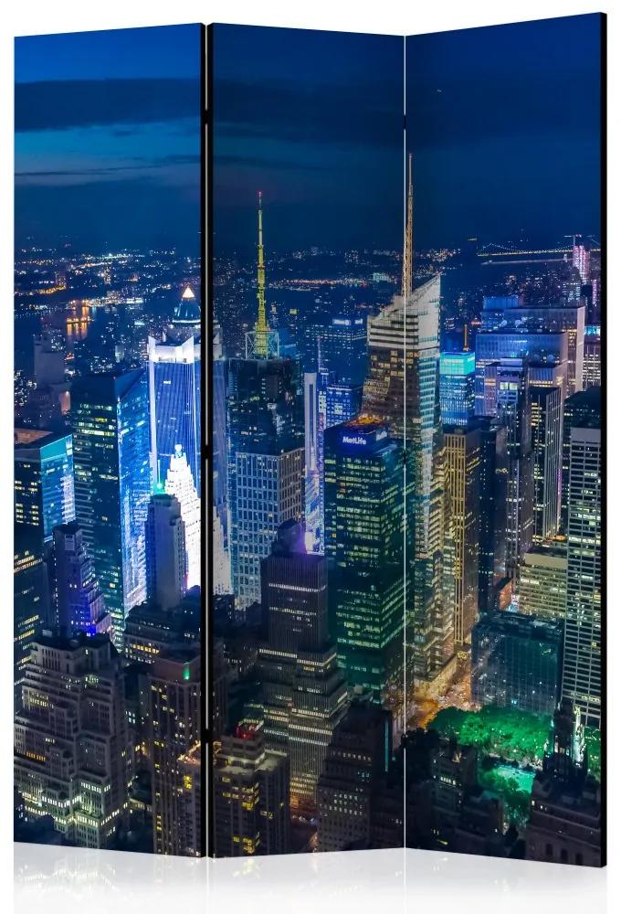 Paraván Manhattan - night Dekorhome 135x172 cm (3-dílný)