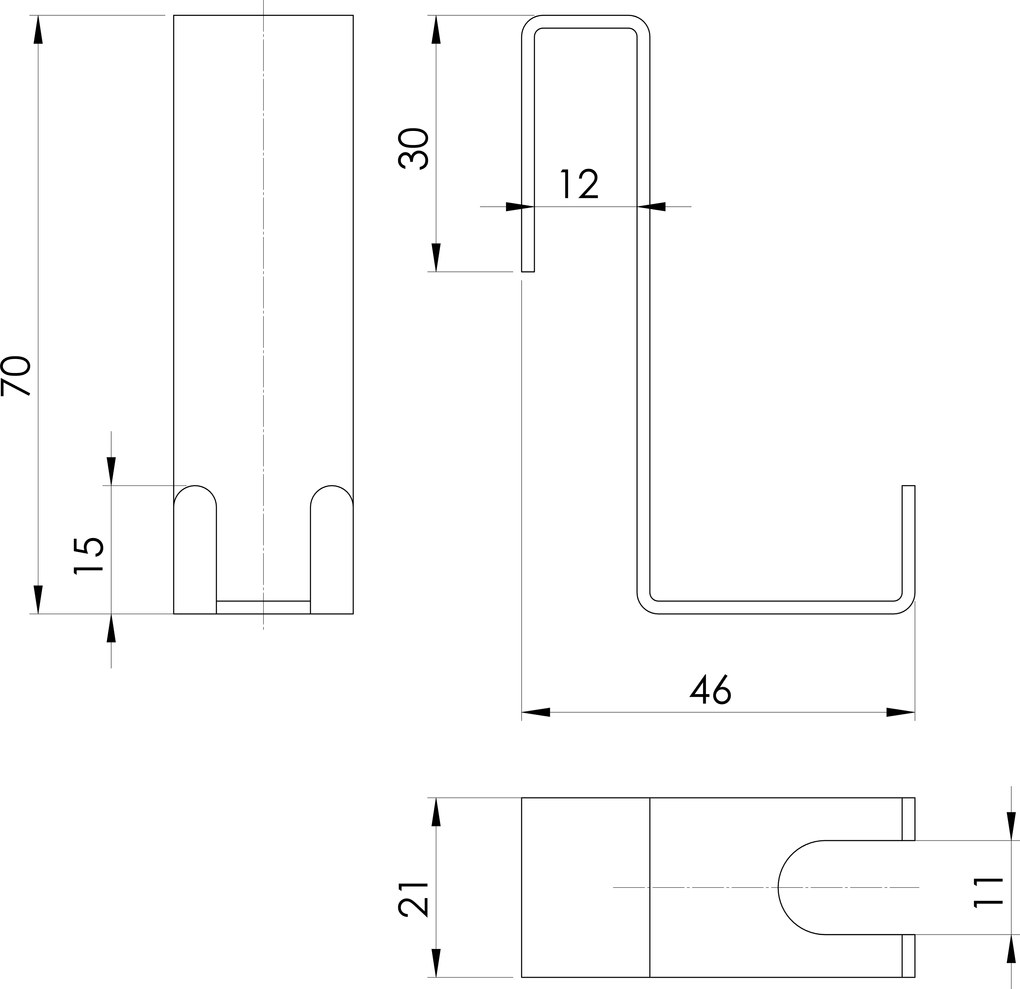 Gedy Gedy, THOR uchycení na zástěnu pro stěrku, černá mat, 562614