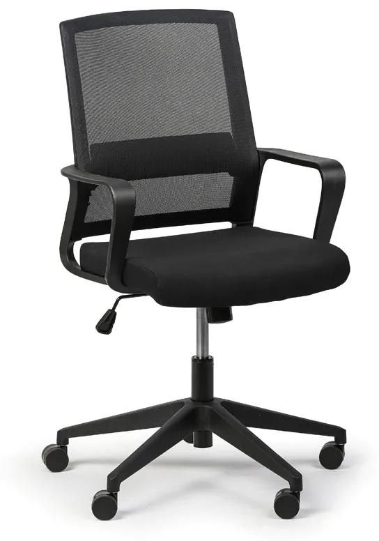 Kancelářská židle LOW 1+1 ZDARMA, černá