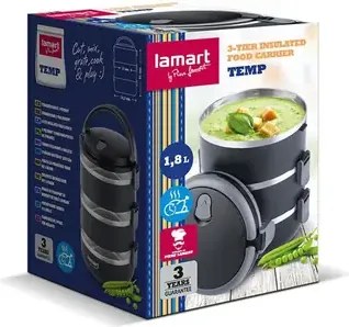 Lamart Temp Termojídlonosič 3ks 1.8l černá