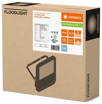 LED reflektor LEDVANCE FLOODLIGHT černý 69W/53W 10000lm/8000lm 6500K studená bílá IP66