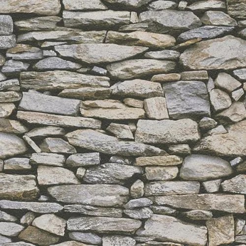 Papírové tapety na zeď Il Decoro ukládaný kámen hnědo-šedý
