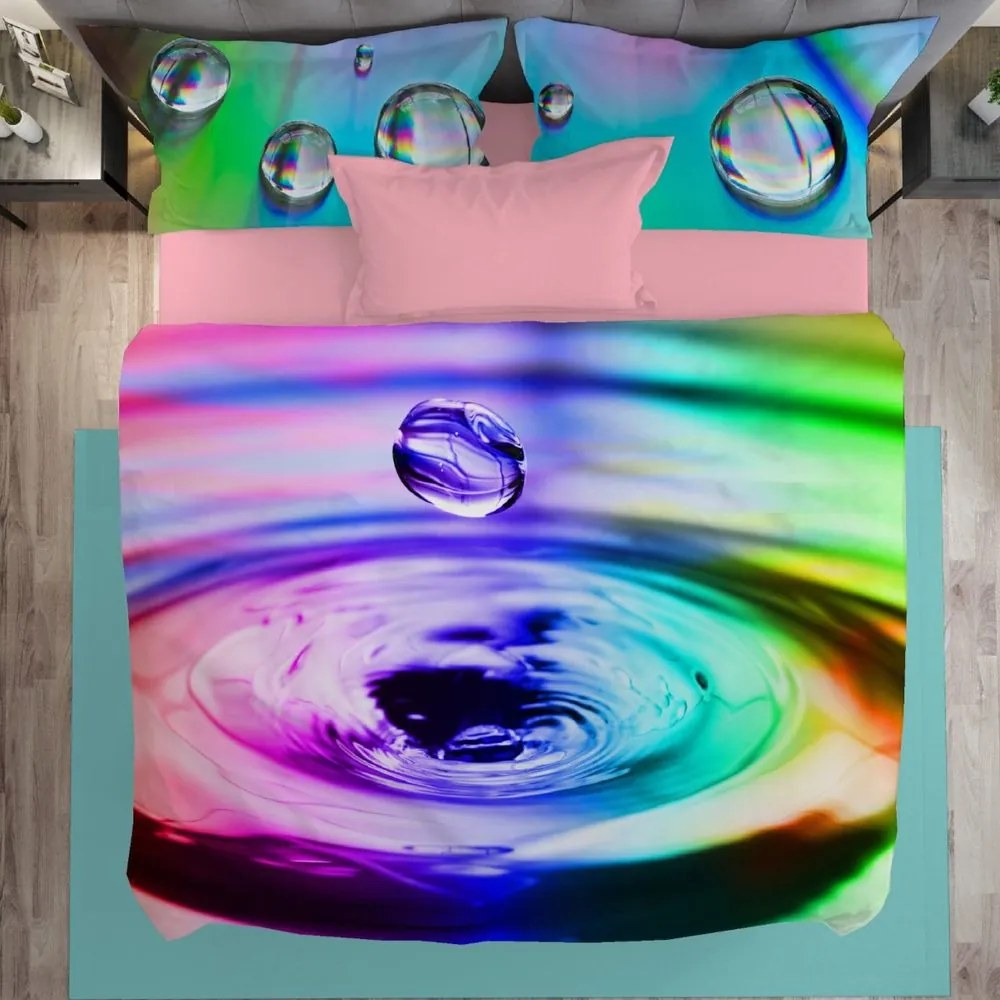 3D Italské povlečení 100% bavlna Water rainbow - 140x200 / 70x90 cm