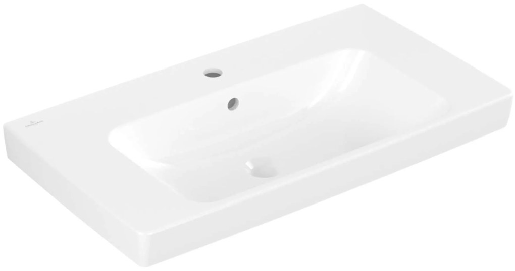 Villeroy & Boch Architectura - Umyvadlo 80x45 cm, s přepadem, otvor pro baterii, alpská bílá 4A878001