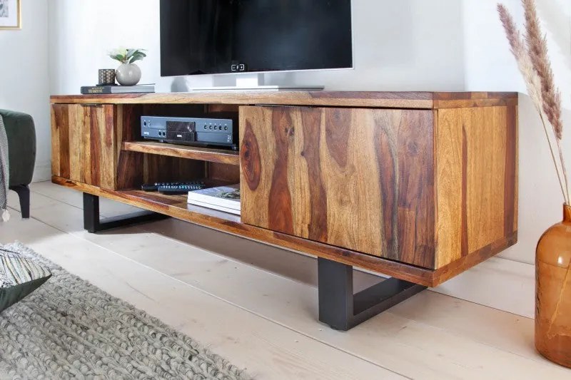 Designový TV stolek dřevěný/masivní - Lorenzo