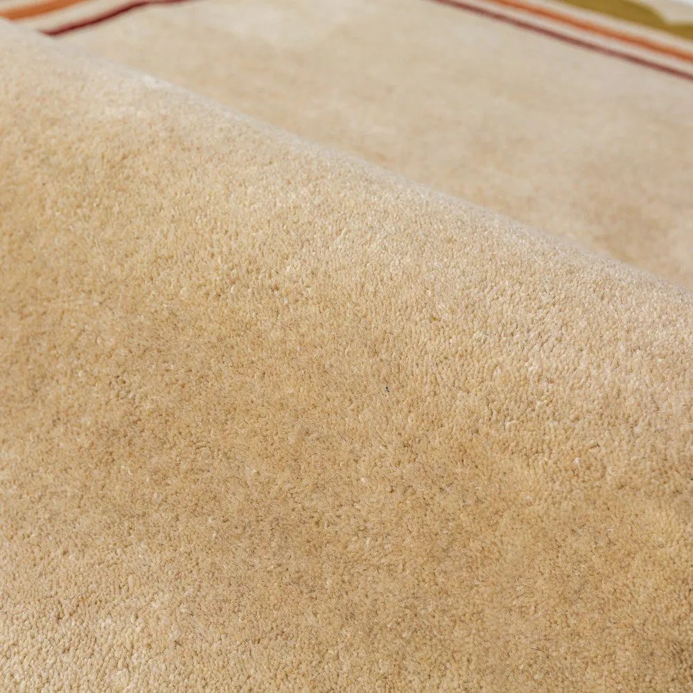 Ručně tkaný vlněný běhoun v přírodní barvě 80x230 cm Lois – Flair Rugs
