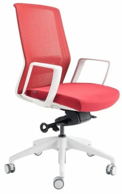 Kancelářská ergonomická židle BESTUHL J17 WHITE — více barev Červená