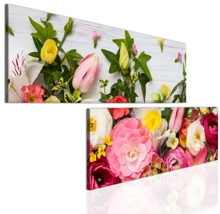 Malvis ® Atypický obraz něžné květiny Velikost (šířka x výška): 80x40 cm