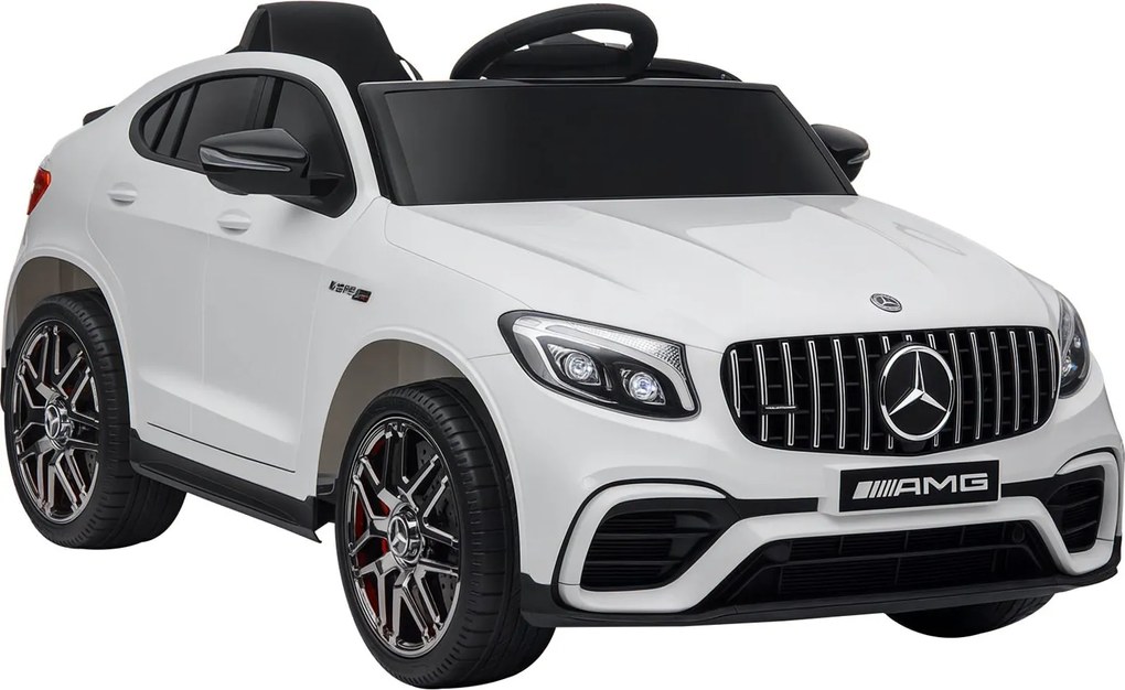 HOMCOM Dětské vozidlo 12V Mercedes-Benz AMG GLC63S COUPE Licencovaný elektrický vůz s dálkovým ovládáním a bezpečnostním pásem 2 x 35W motory MP337-60