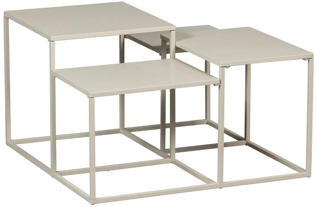 OnaDnes -20% Hoorns Světle šedý kovový konferenční stolek Ida 75 x 75 cm