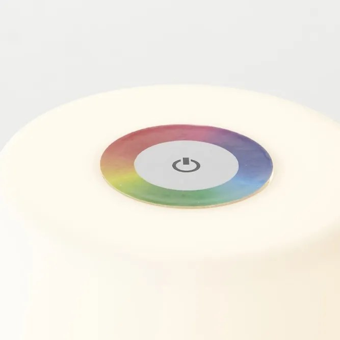 Brilliant G40955/05 AKU stolní lampa ARO RGB bílý lem USB-A, IP44