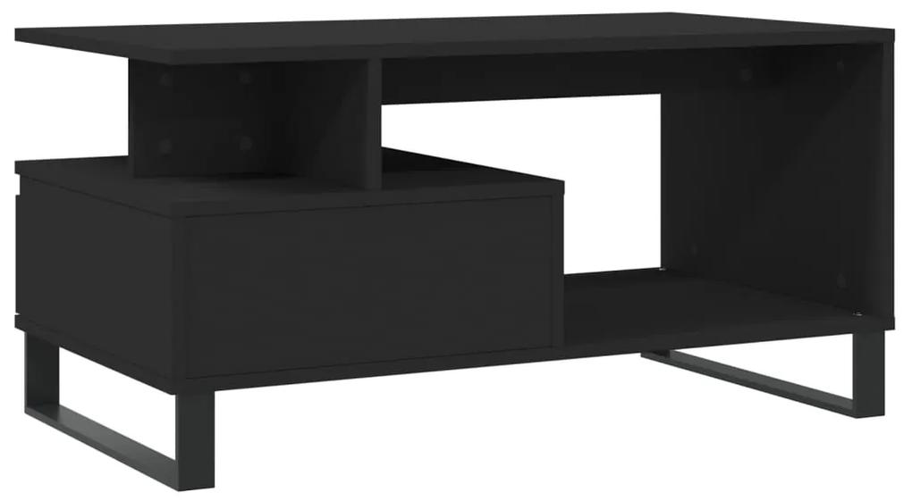 Konferenční stolek černý 90 x 49 x 45 cm kompozitní dřevo