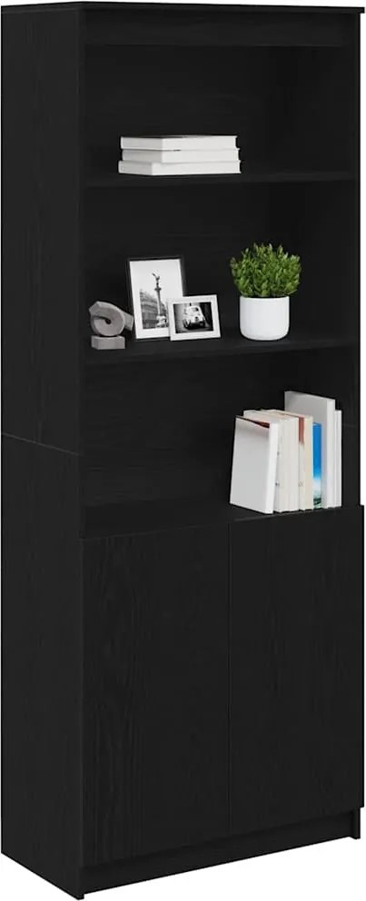 Vysoká deska Černý dub 70x35x180 cm kompozitní dřevo 3328472