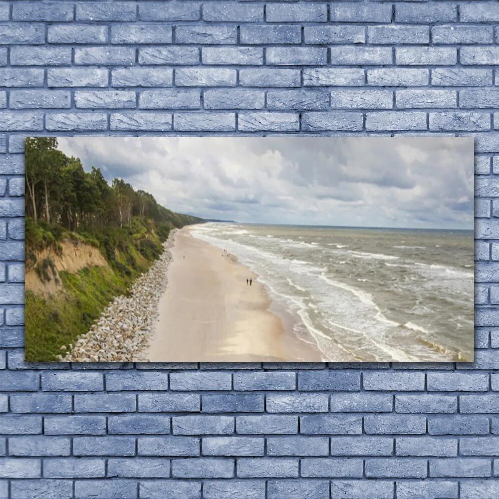 akrylový obraz Pláž Moře Strom Příroda 120x60 cm
