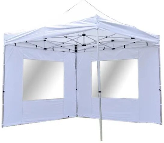 Zahradní párty stan nůžkový PROFI 3x3 m bílý + 2 boční stěny