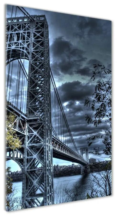 Wallmuralia Vertikální Foto obraz fotografie na skle Most New York 50x100