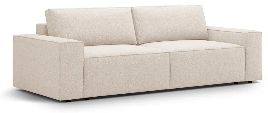 Béžová rozkládací pohovka z textilie bouclé 247 cm Jodie – Micadoni Home