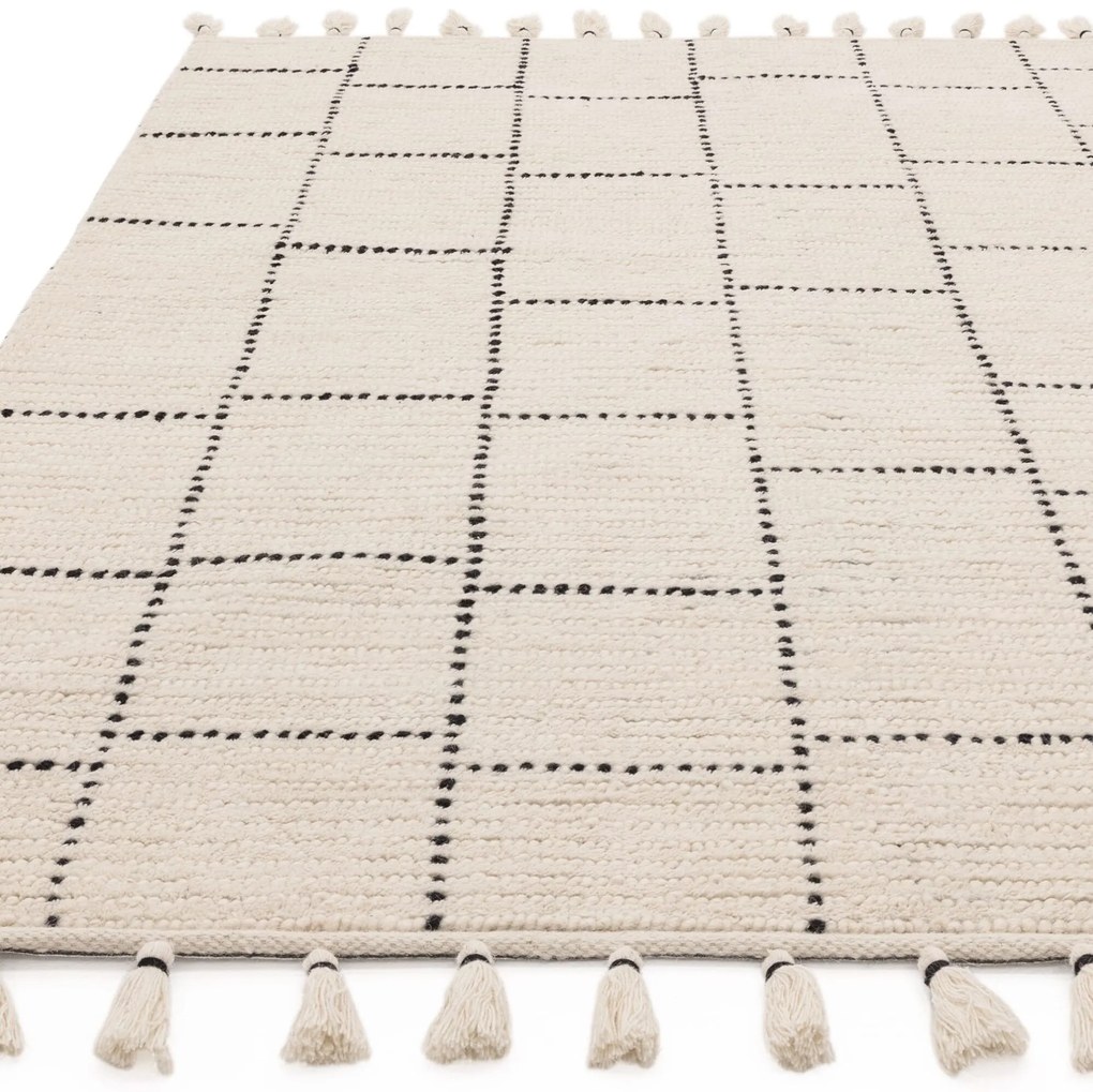 Tribeca Design Kusový koberec Livan Cream Black Tile Rozměry: 200x290 cm