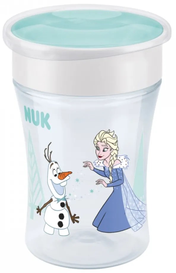 Dětský hrníček Mini Magic NUK 360° s víčkem Frozen Elsa 230 ml Barva: zelená