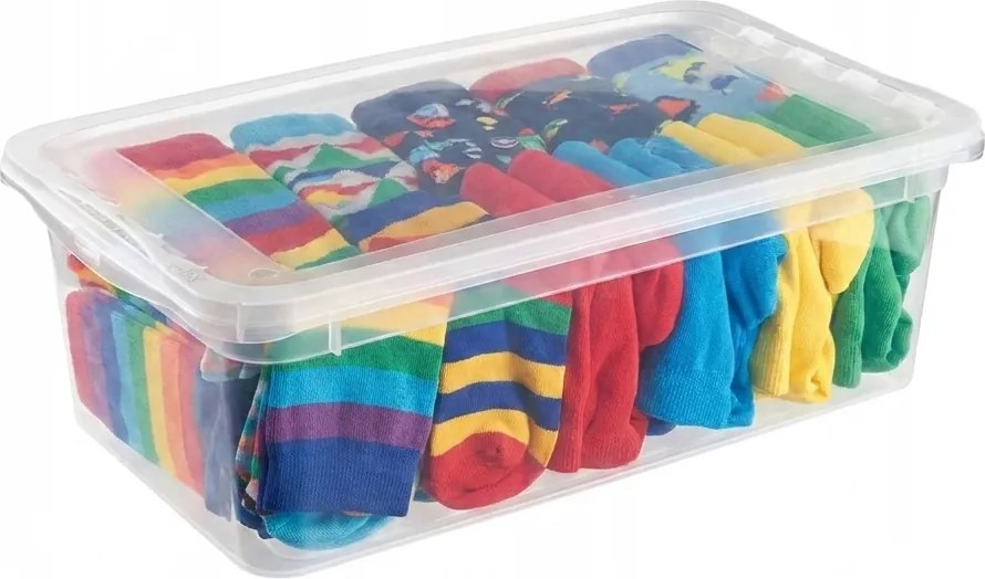 Keeeper Úložný box s víkem (má 2 funkce) BEA Clearbox 5,5L, 33 x 19 x 12 cm