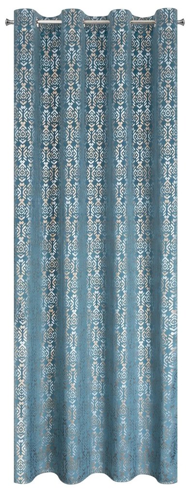ZATEMŇOVACÍ ZÁVĚS NA KROUŽCÍCH LAURA 140X250 CM MODRÁ