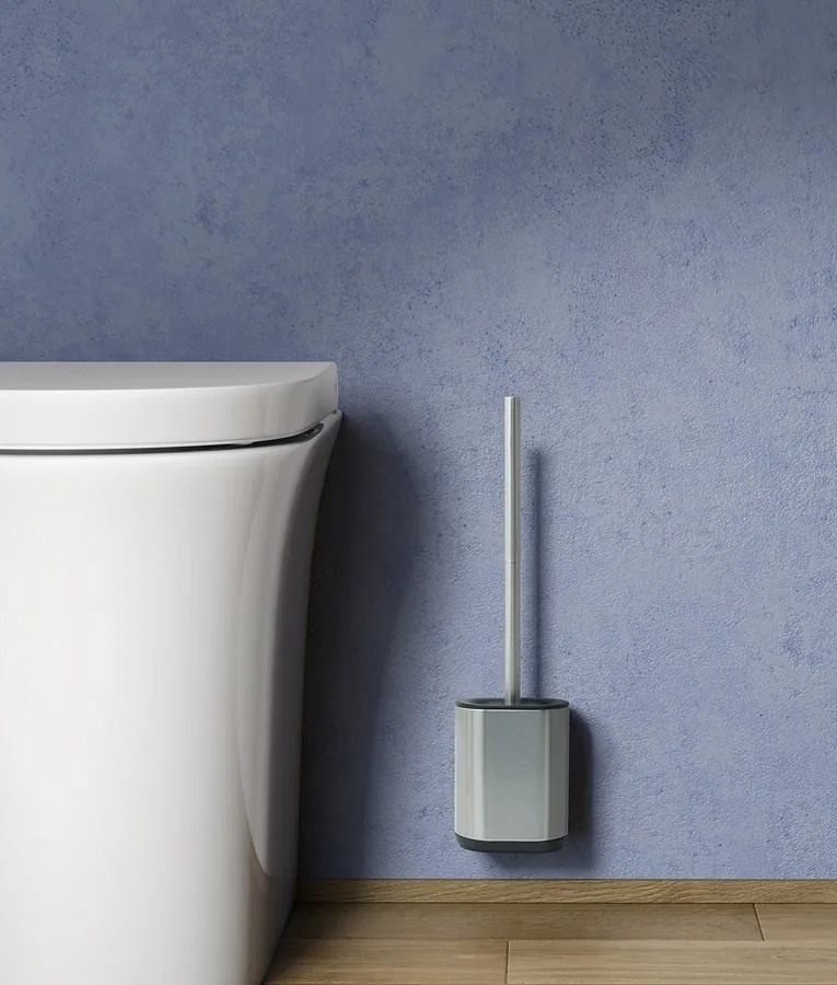 Gedy Gedy, BIAGIO silikonový WC kartáč závěsný/na postavení, nerez mat, 683338