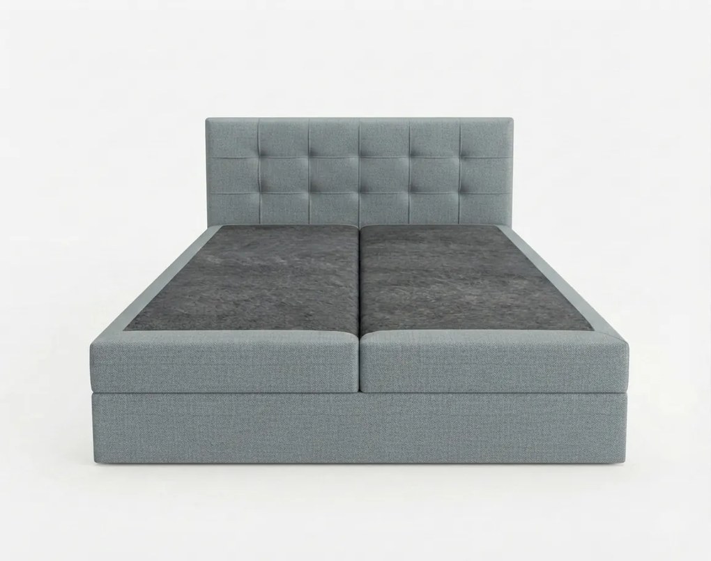 Čalouněná postel boxspring DIRELIS TRINITY 160x200 cm šedá Matrace: Matrace Bonell pružinová