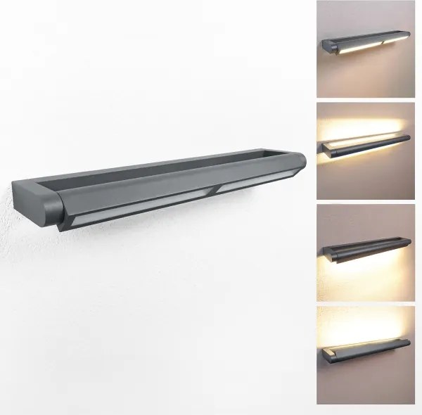 Brilagi -LED Venkovní nástěnné svítidlo SALERNO LED/24W/230V 66 cm antracit IP65