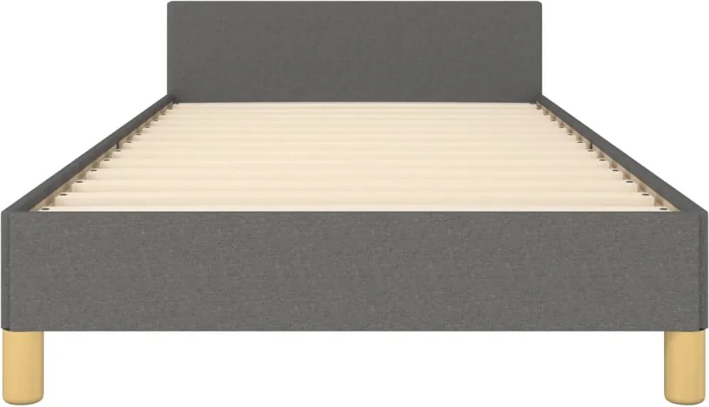 Rám postele bez matrace tmavě šedý 90 x 200 cm textil 3125026