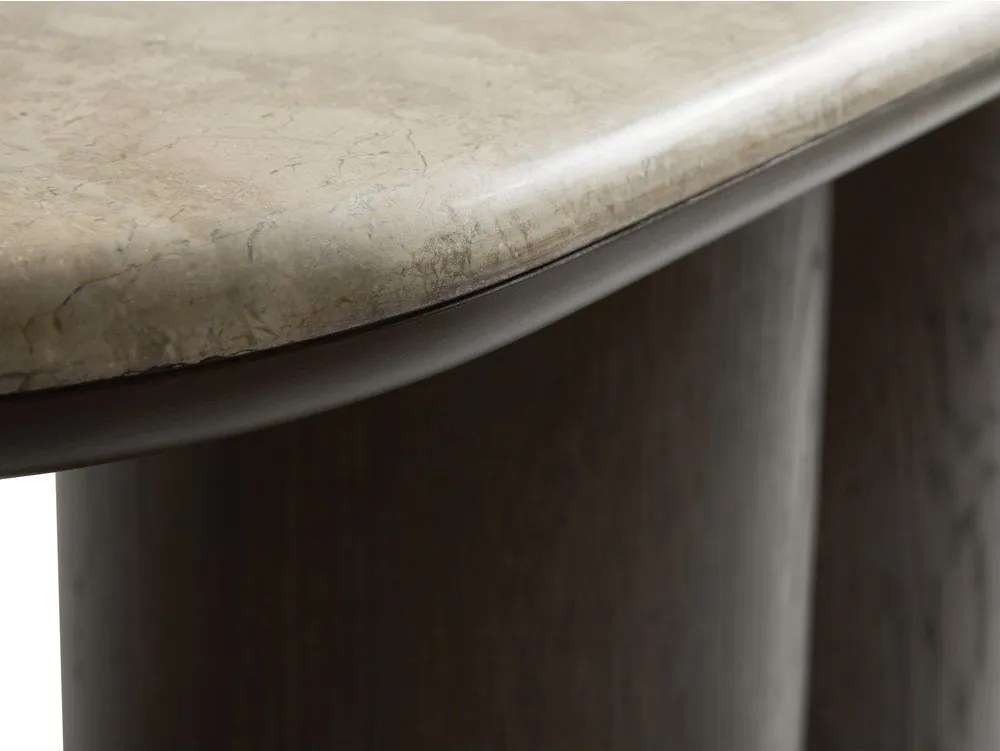 Konzolový stolek s mramorovou deskou v tmavě přírodní barvě 38x120 cm Piazze – Unique Furniture