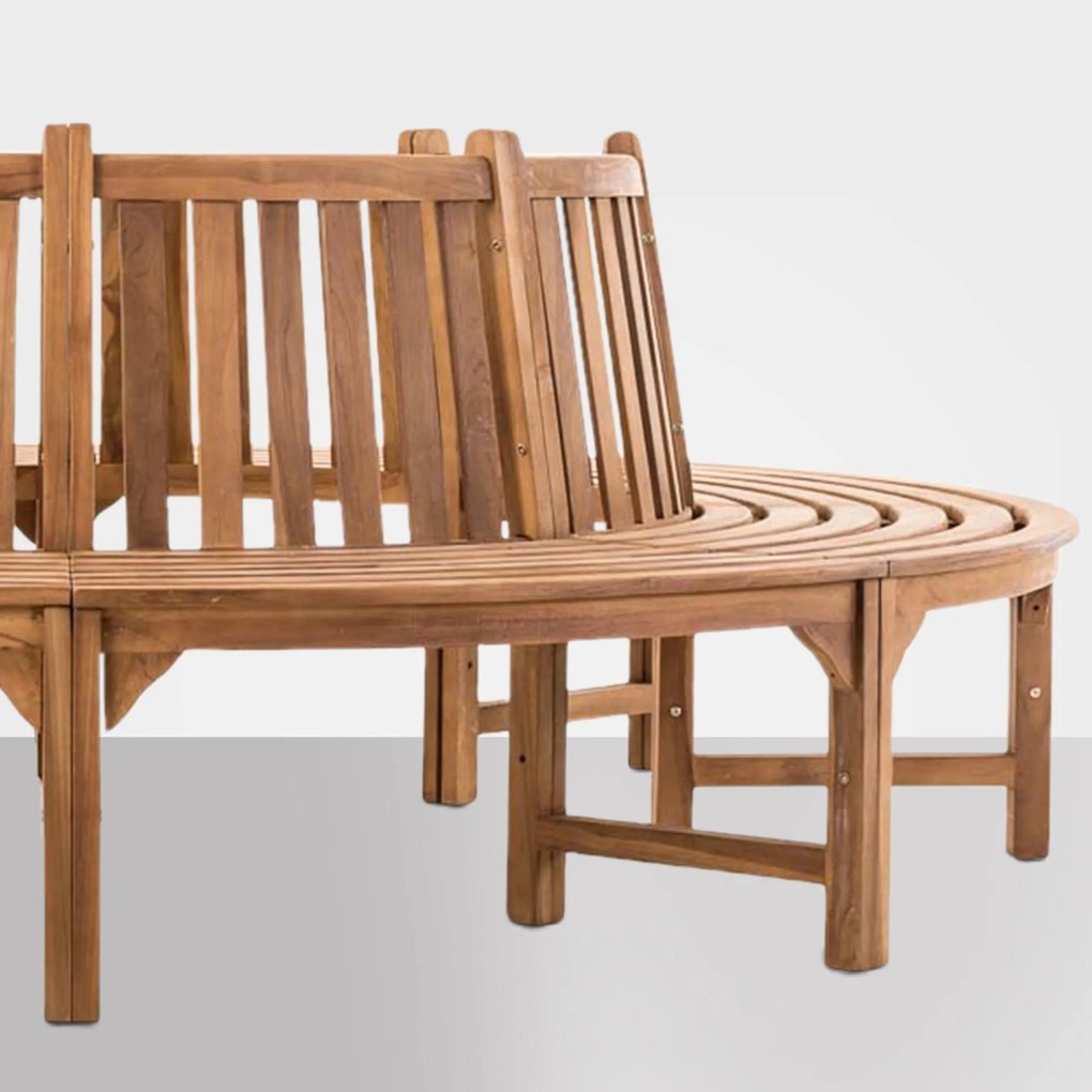 Lavice kolem stromu Novum kulatý 250 cm – teaková