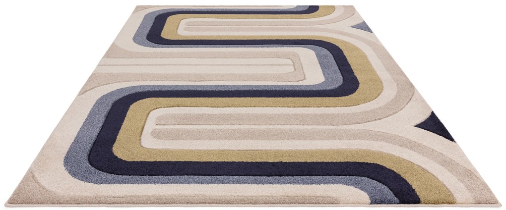 Tribeca Design Kusový koberec Furla Contour Blue Rozměry: 160x230 cm