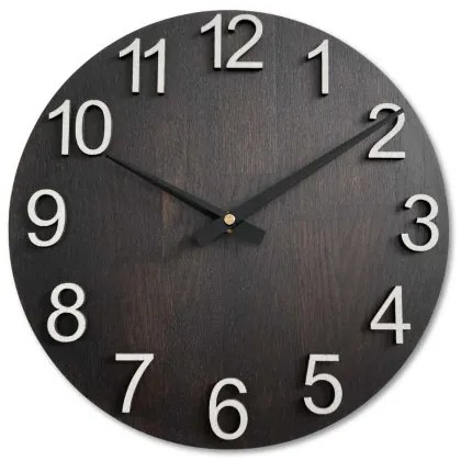 Designové nástěnné hodiny z masivního dřeva I SENTOP MAS017-3169-hands/black