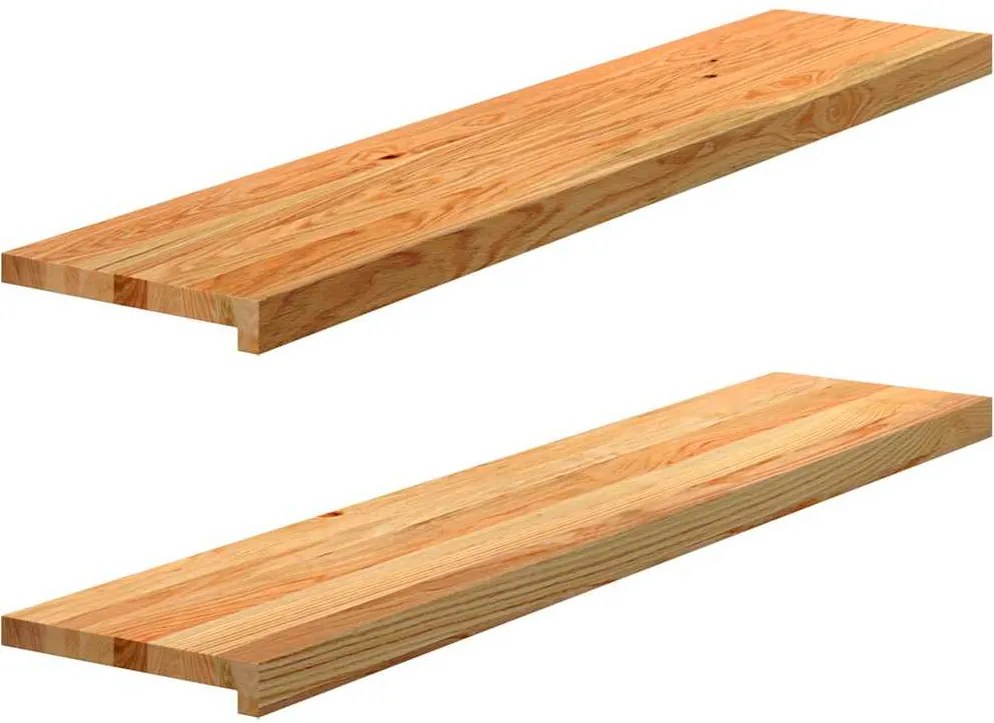 Nášlapy na schody 2 ks světle hnědé 120x25x2 cm masivní dub 3283789