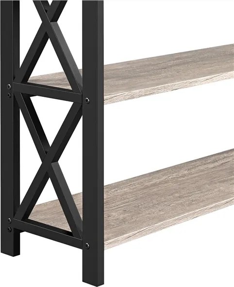 Odkládací stolek – šedá, 100 cm (délka) × 29,5 cm (šířka) × 81 cm (výška) (266429553012)