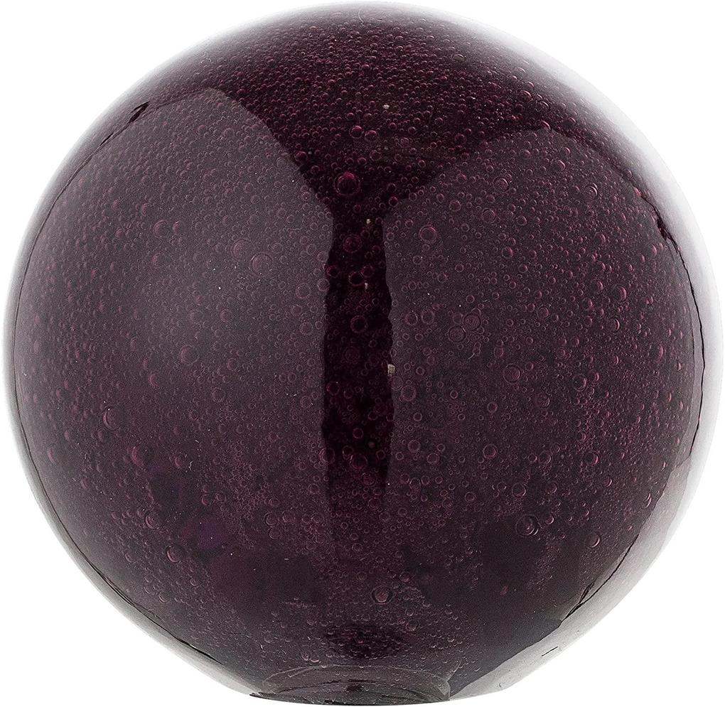 Bloomingville Skleněné těžítko Ball Purple, fialová barva, sklo