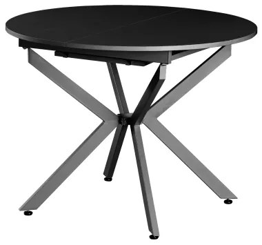 SK_TK Rozkládací jídelní stůl ABERO 100-140x100. Černý