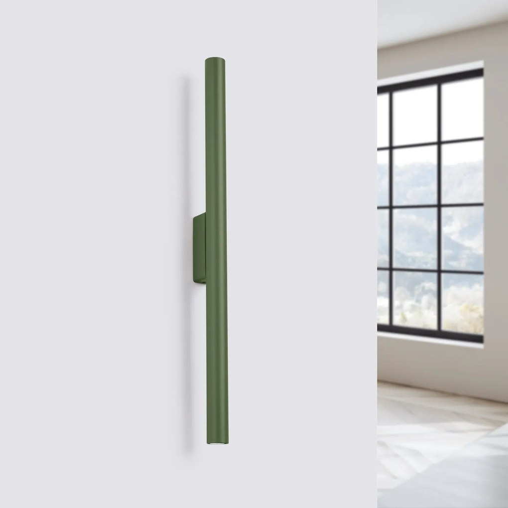 Sollux Lighting Nástěnné svítidlo PASTELO 2 olivově zelené