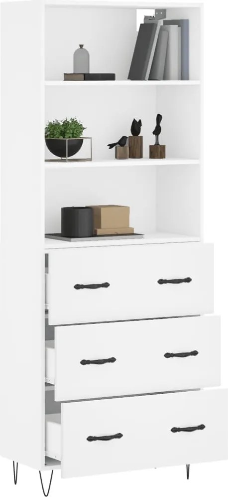 Skříň highboard bílá 69,5 x 34 x 180 cm kompozitní dřevo 3189373